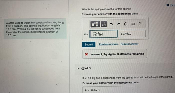Solved What is the spring constant k for this spring? | Chegg.com