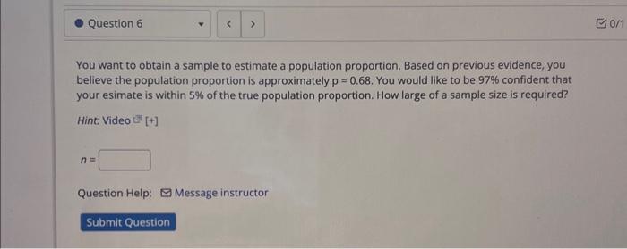Solved You want to obtain a sample to estimate a population | Chegg.com