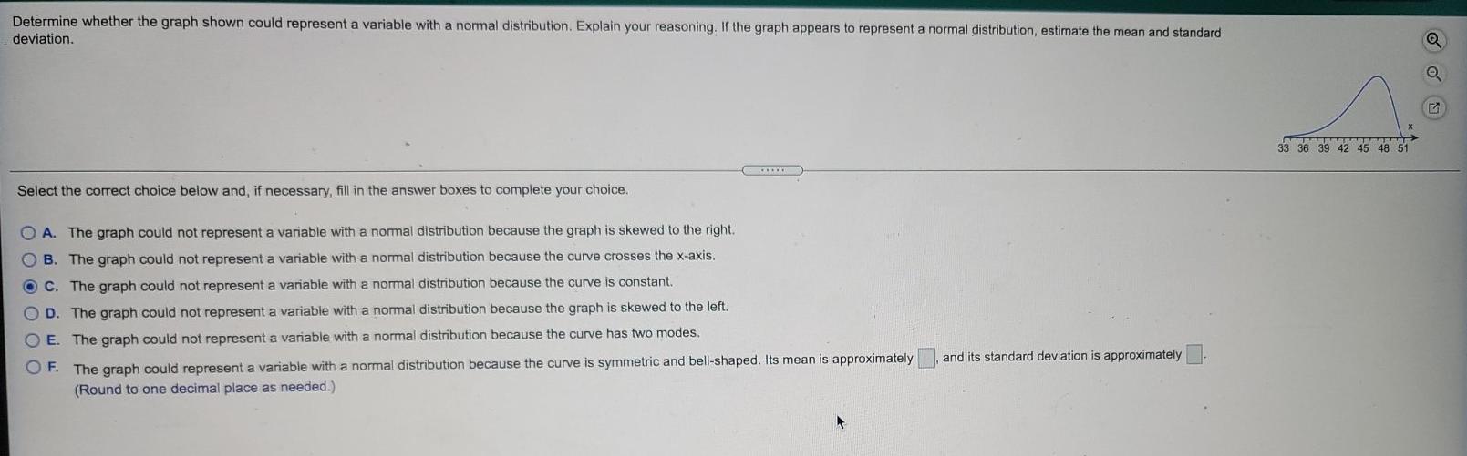 Solved Determine whether the graph shown could represent a | Chegg.com