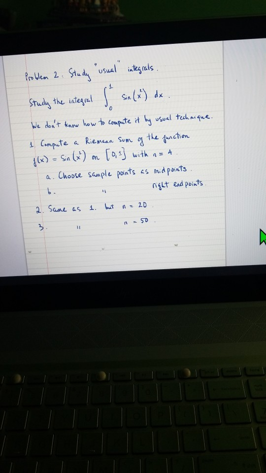 Solved Problem 2. Study usual integrals. Study the integral | Chegg.com