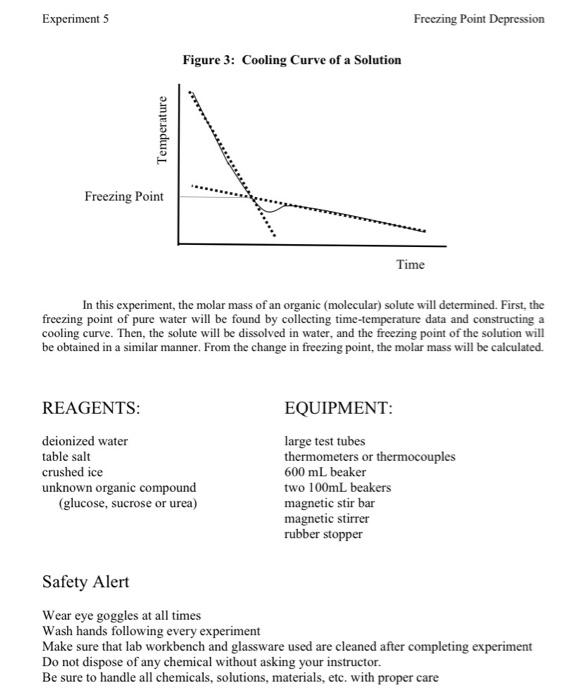 Solved Experiment an 5 Freezing Point Depression OBJECTIVE: | Chegg.com