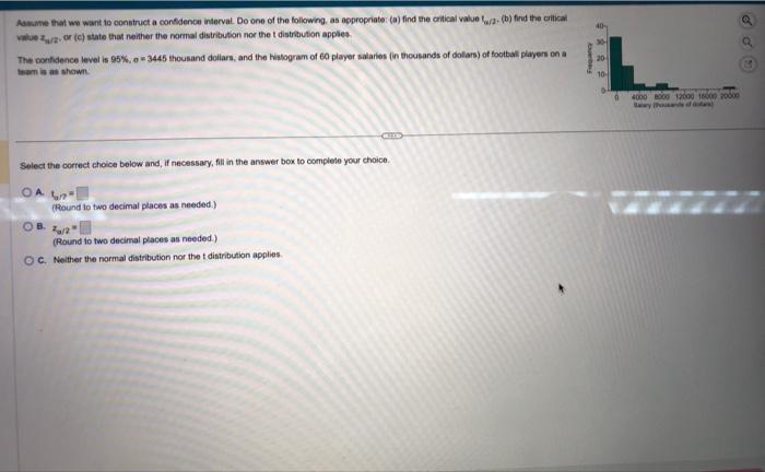 Solved Asmume that we want to construct a consdence | Chegg.com