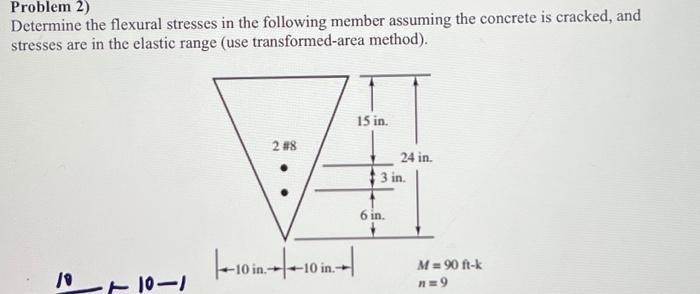 Solved Problem 2) Determine the flexural stresses in the | Chegg.com