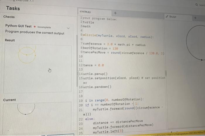 Solved TasksDefine a function drawCircle. This function | Chegg.com Solved TasksDefine a function drawCircle. This function | Chegg.com