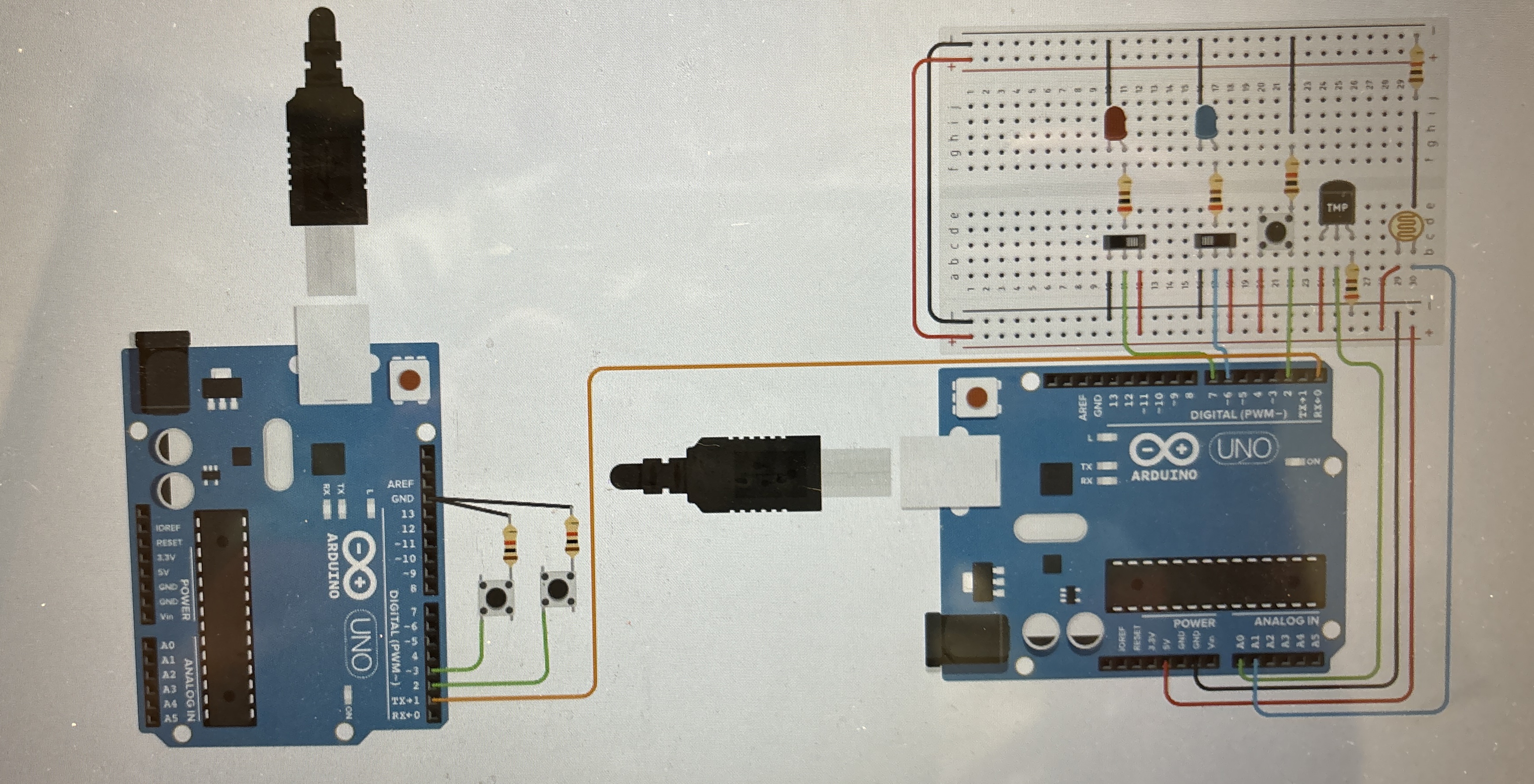 Arduino #1 ﻿provides data through two output pins | Chegg.com