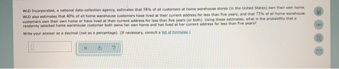 Solved WLD Incorporated, a national data collection agency, | Chegg.com