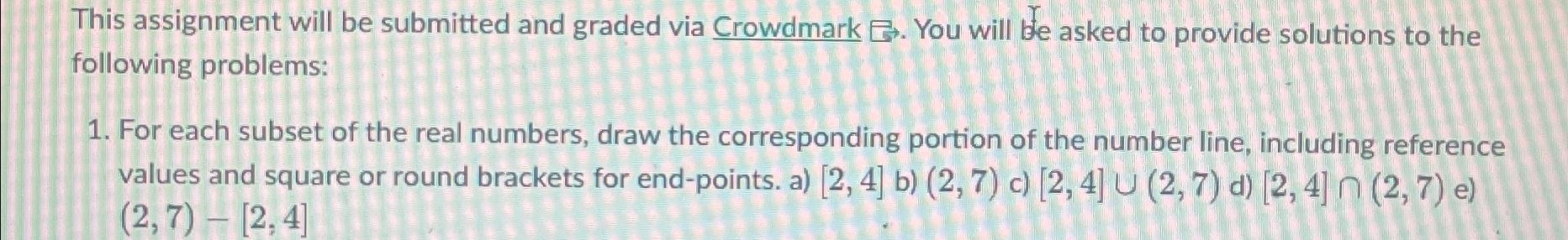 Solved This assignment will be submitted and graded via | Chegg.com