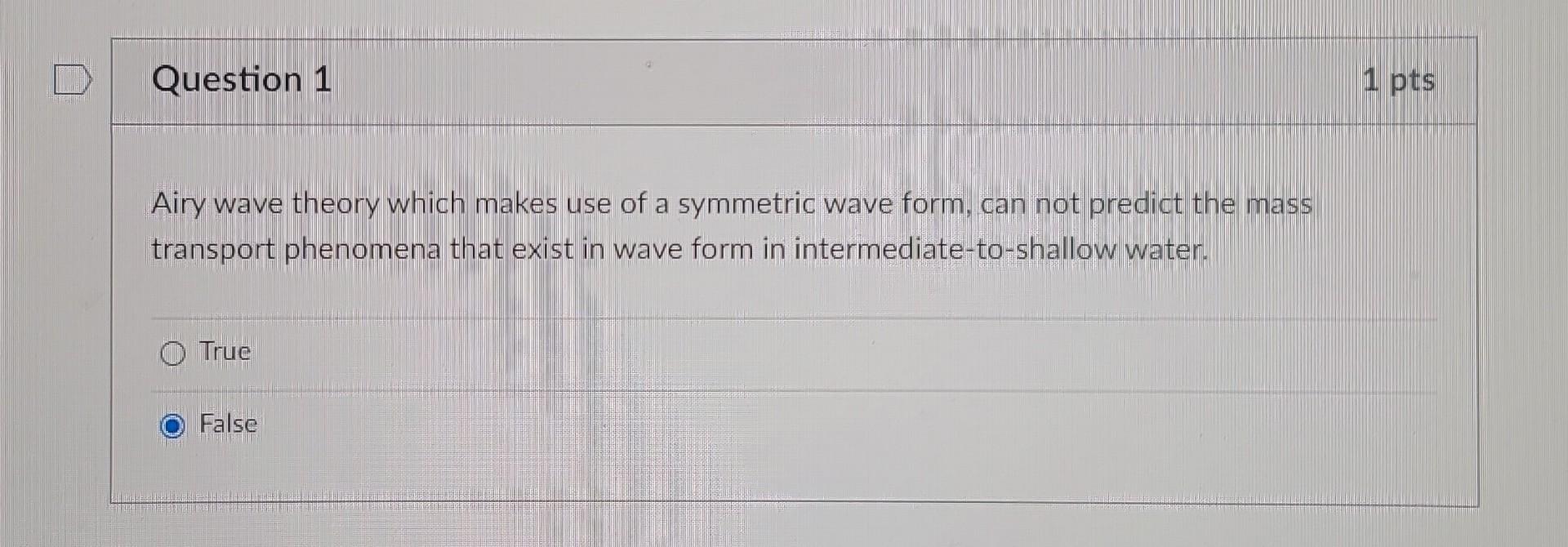 Solved Airy wave theory which makes use of a symmetric wave | Chegg.com