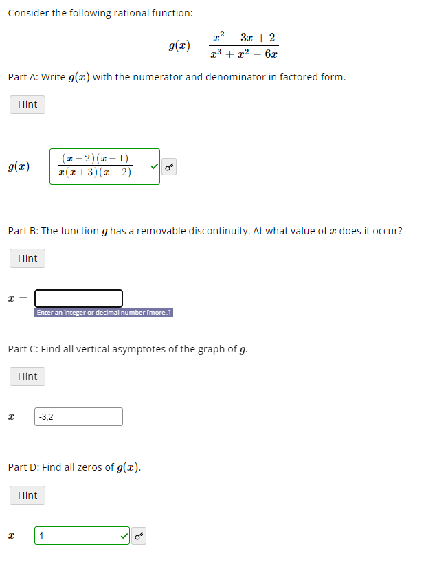 Solved Consider the following rational | Chegg.com
