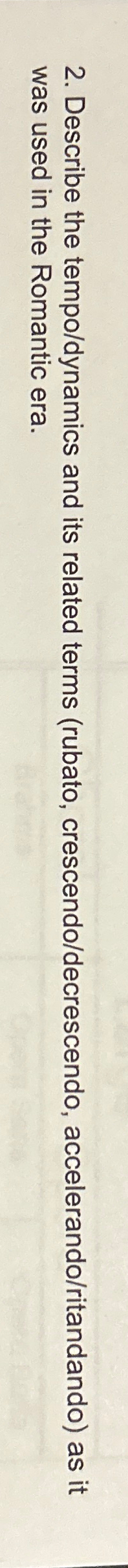 Solved Describe the tempo/dynamics and its related terms | Chegg.com