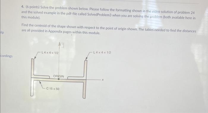Solved 4. (6 points) Solve the problem shown below. Please | Chegg.com