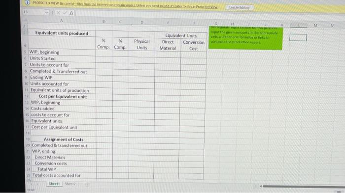 Solved Eable EostingChapter 5 Excel Problem Data Using the | Chegg.com