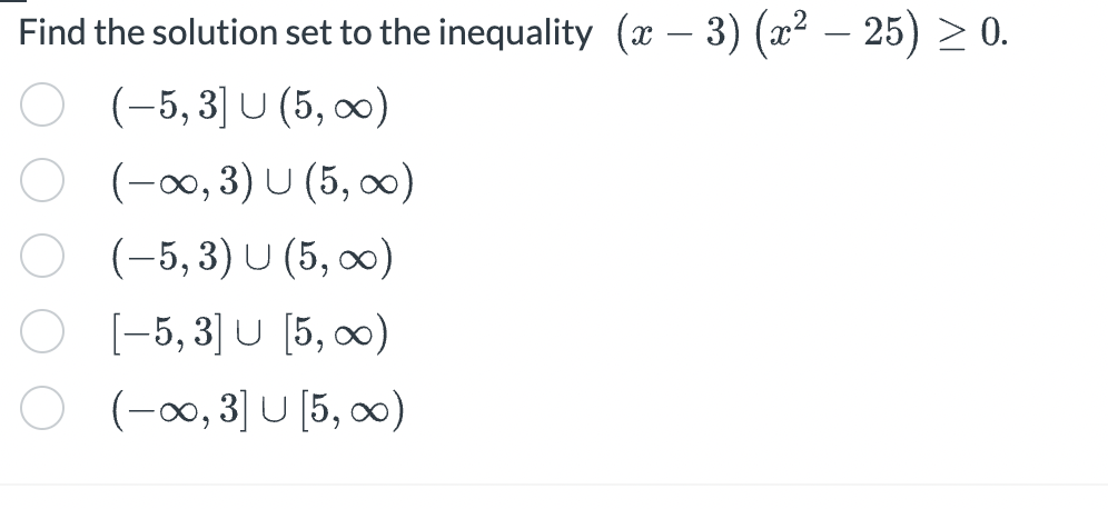 Solved Find the solution set to the inequality | Chegg.com