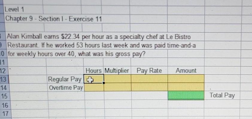 Solved Level 1 Chapter 9 - Section 1 - Exercise 11 Alan | Chegg.com