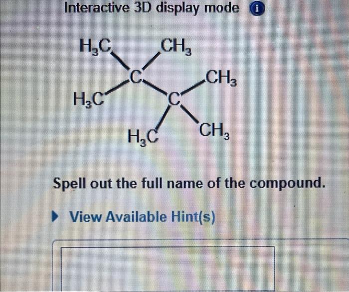 Solved Interactive 3D display mode (i) Spell out the full | Chegg.com