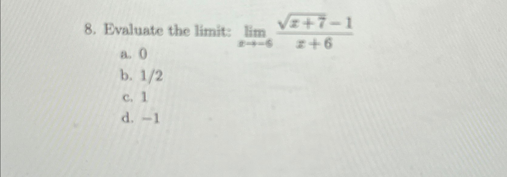 Solved Evaluate the limit: | Chegg.com