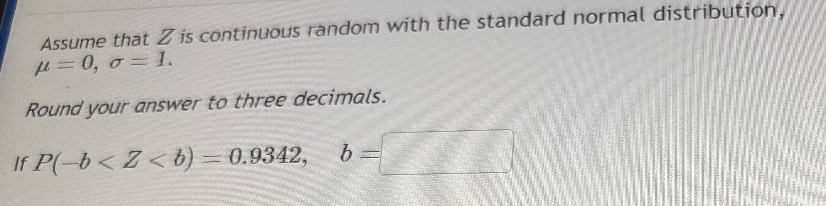 Solved Assume that Z ﻿is continuous random with the standard | Chegg.com