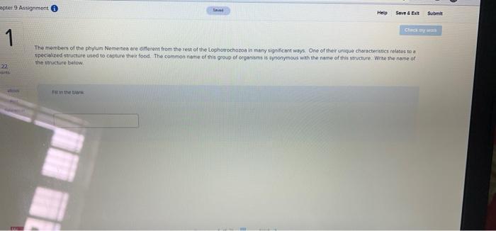 Solved apter 9 Assignment Help Save & Exit Submit Cher 1 The | Chegg.com