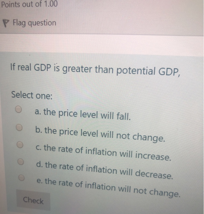 The flat inflation adjustment line reflects the idea | Chegg.com