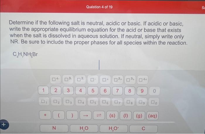 Solved Determine if the following salt is neutral, acidic or | Chegg.com
