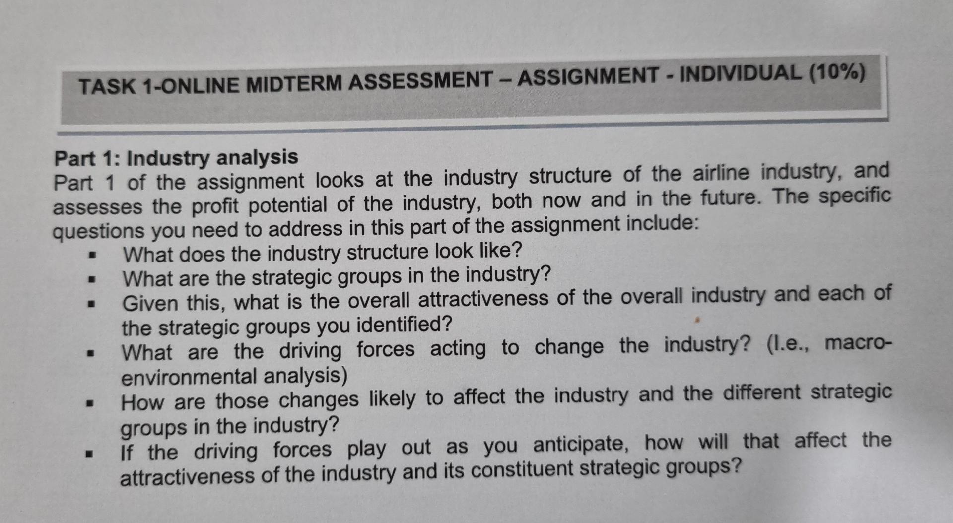Solved TASK 1-ONLINE MIDTERM ASSESSMENT - ASSIGNMENT - | Chegg.com