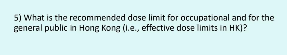 Solved What is the recommended dose limit for occupational | Chegg.com