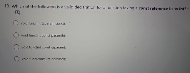 Solved Which of the following is a valid declaration for a | Chegg.com