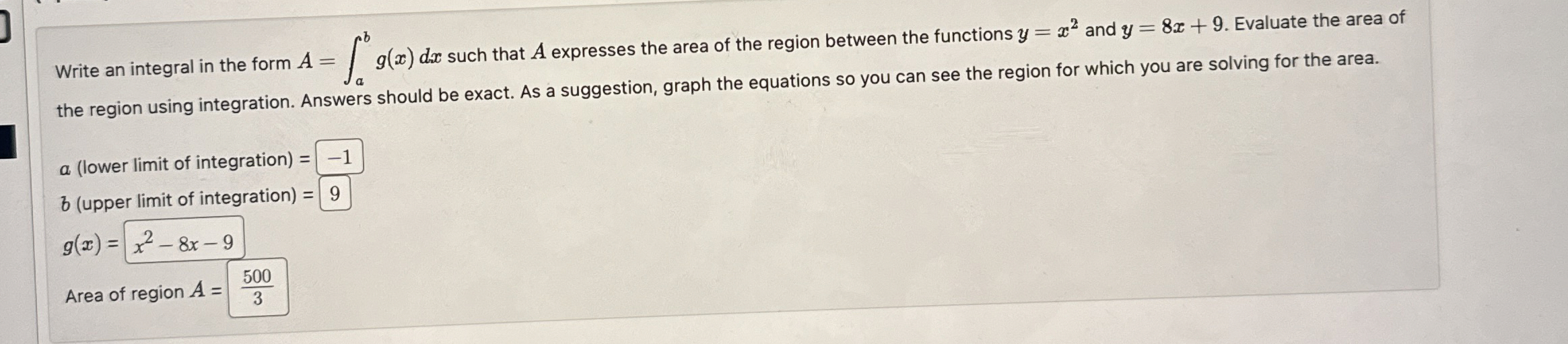Solved Write an integral in the form A=∫abg(x)dx ﻿such that | Chegg.com