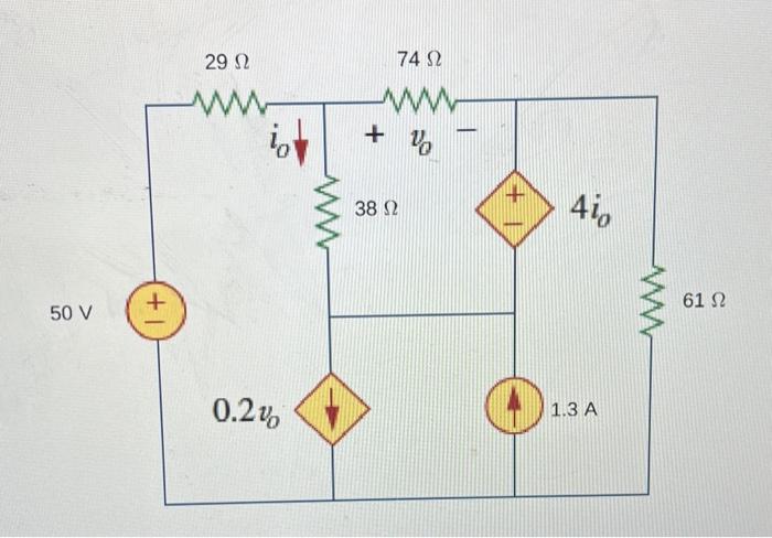 Solved solve for vo and io | Chegg.com