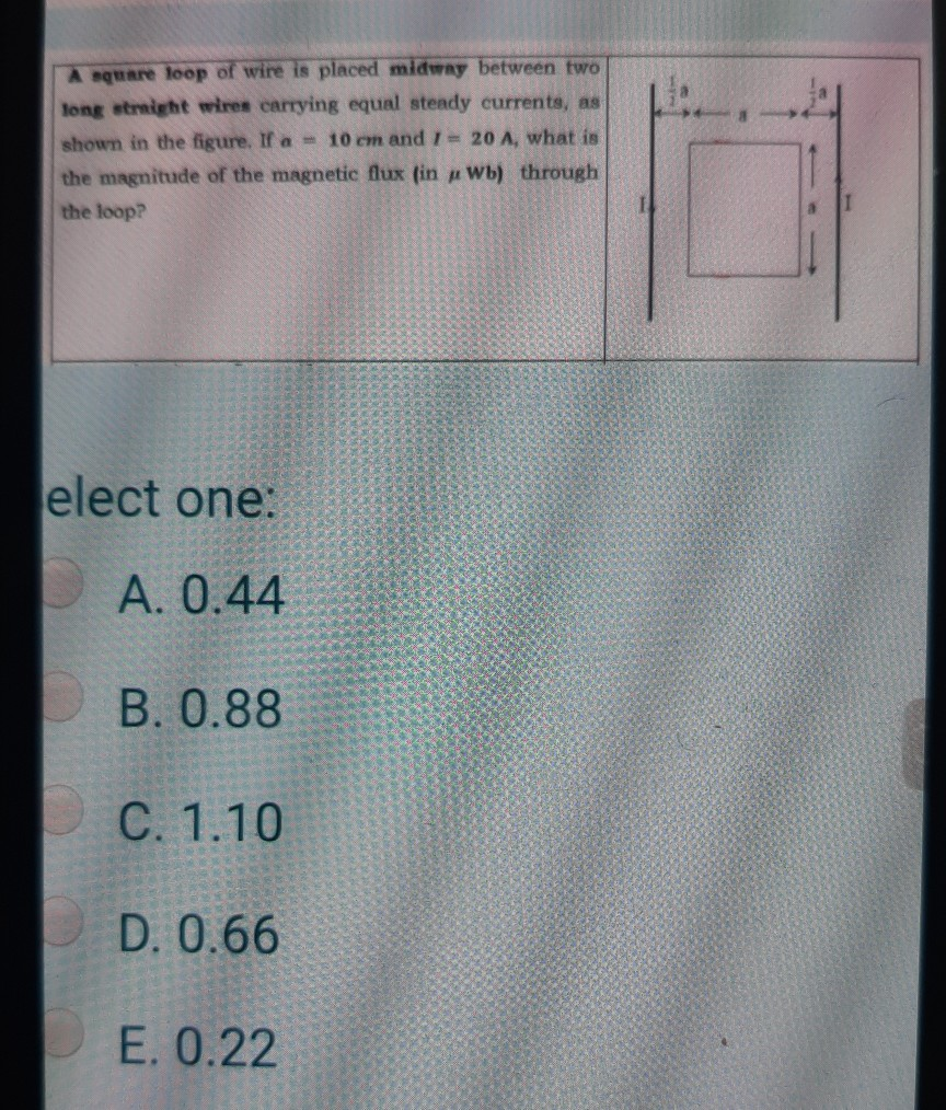 Solved A square loop of wire is placed midway between two | Chegg.com