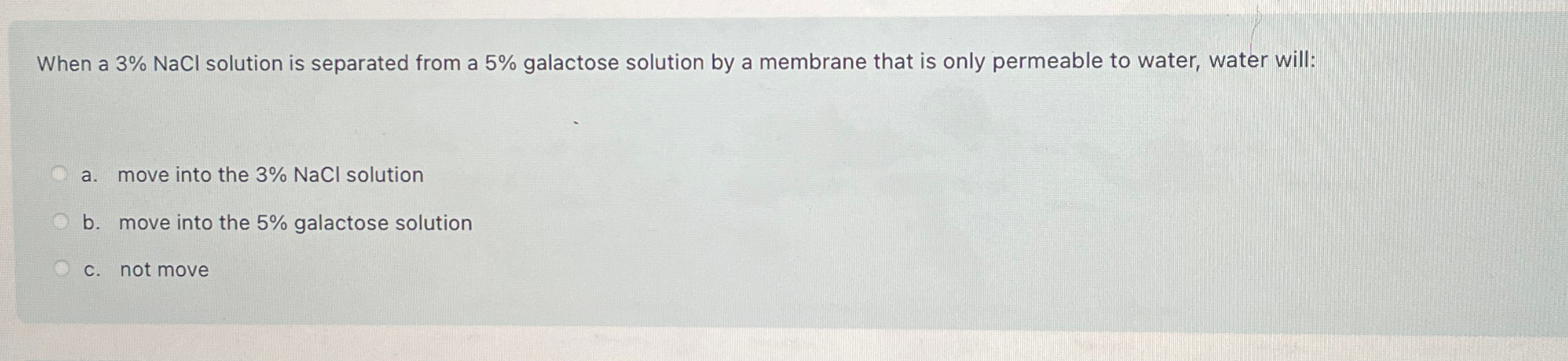 Solved When a 3%NaCl solution is separated from a 5% | Chegg.com