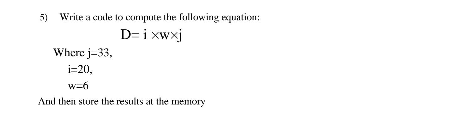 Solved 5) Write a code to compute the following equation: | Chegg.com