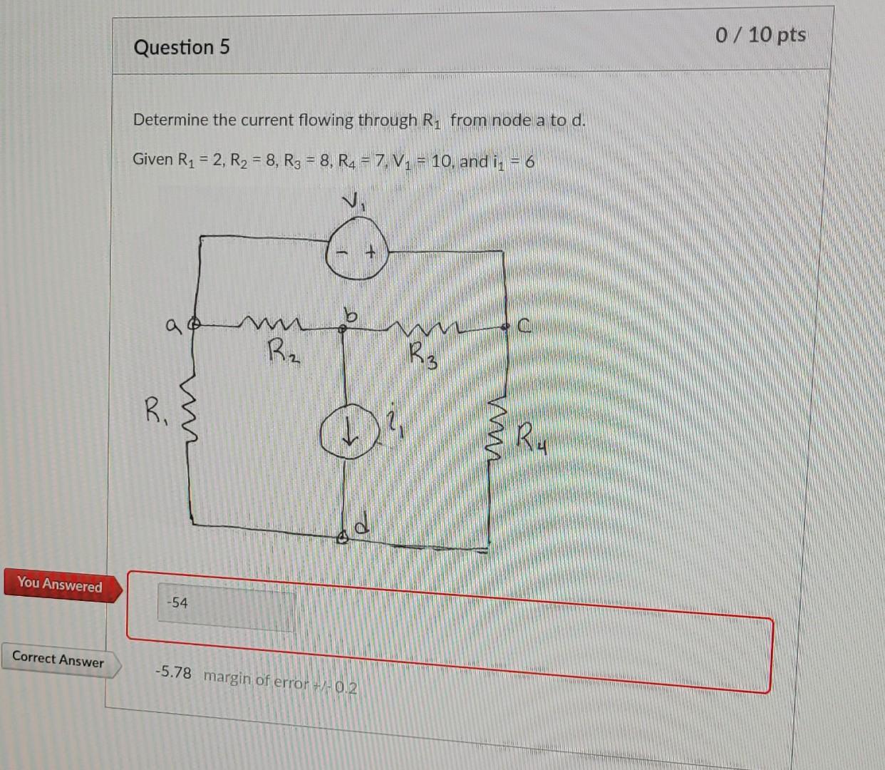 Solved Determine The Current Flowing Through R1 From Node A
