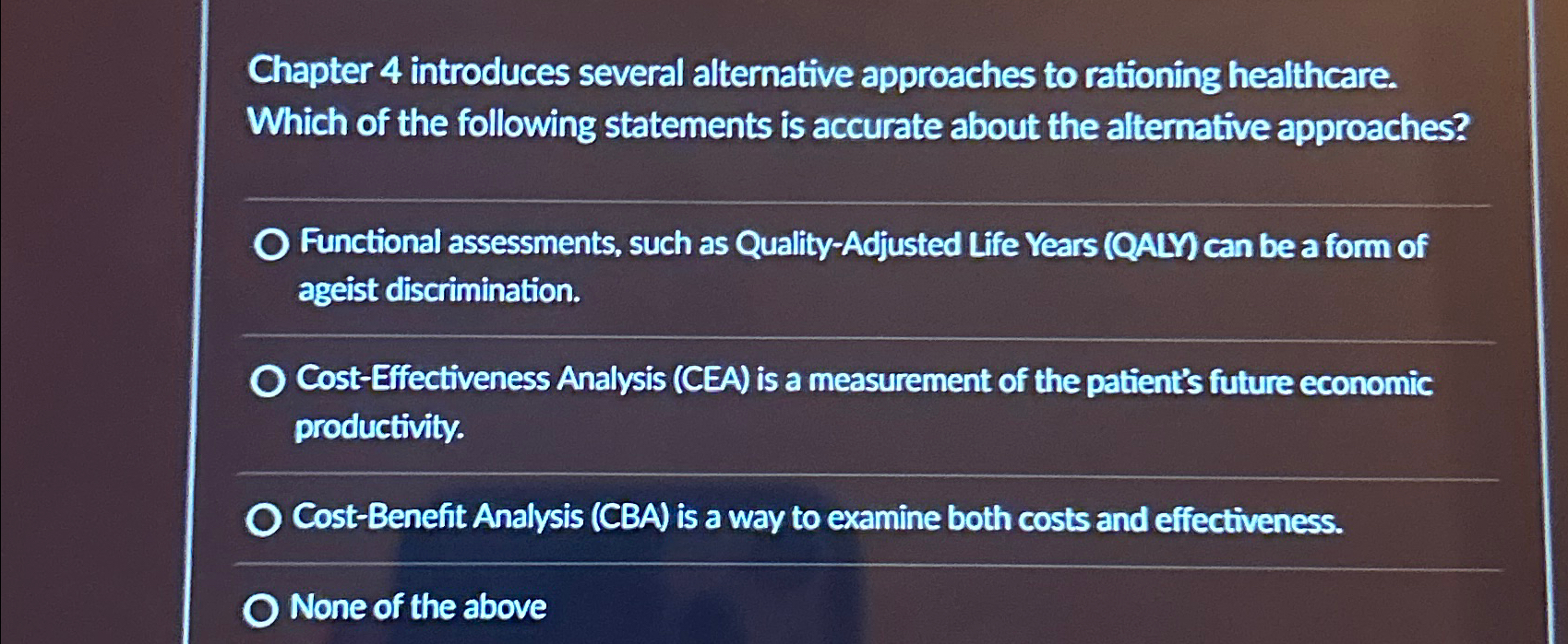 Solved Chapter 4 ﻿introduces several alternative approaches | Chegg.com