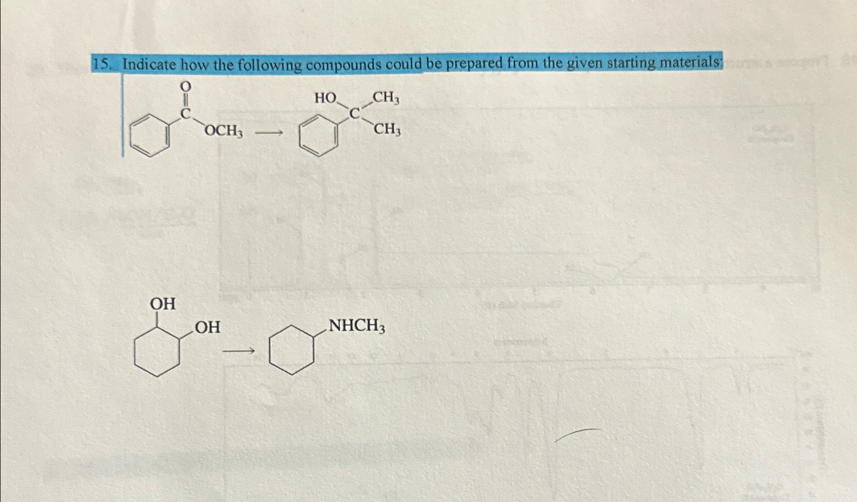 Solved Indicate how the following compounds could be | Chegg.com