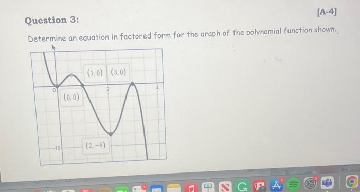 [solved] Math Determine An Equation In Factored Form For Th