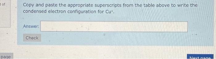 Solved Copy and paste the appropriate superscripts from the | Chegg.com
