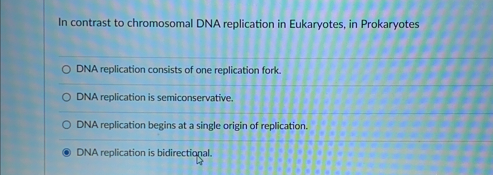 Solved In contrast to chromosomal DNA replication in | Chegg.com