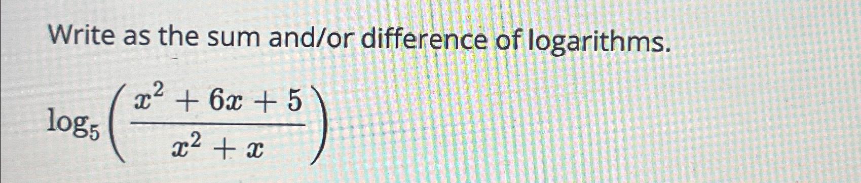 Solved Write as the sum and/or difference of | Chegg.com