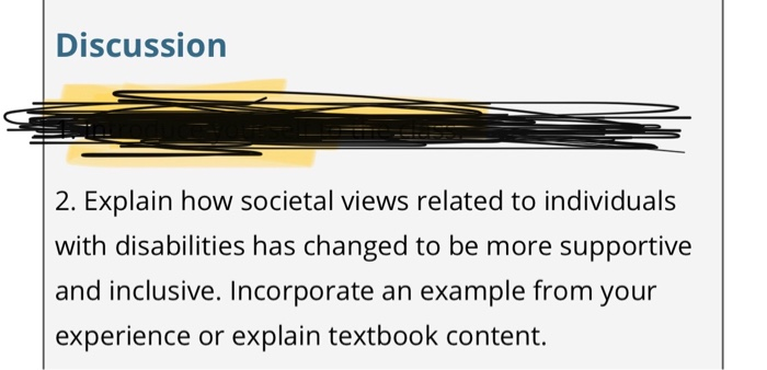 Solved Discussion 2. Explain how societal views related to | Chegg.com