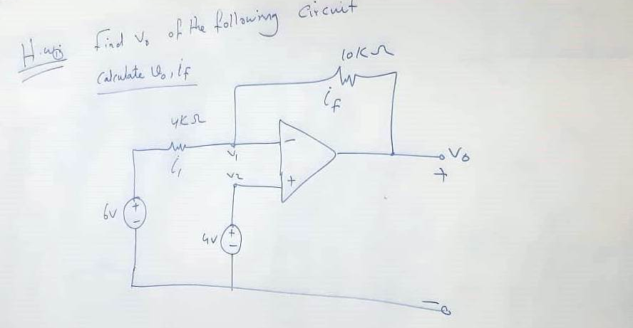 Solved Find V0 ﻿of the following Circuitcalculate v0, | Chegg.com