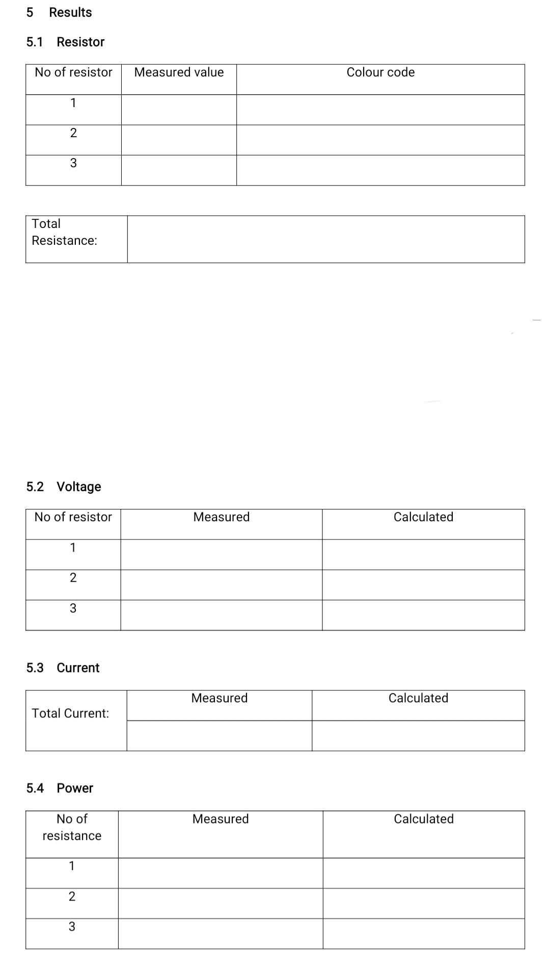 Solved 4 Procedure Part 1: Series Circuit 5V w R R2 12 V Vs | Chegg.com
