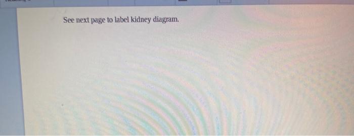 Solved Urinary System Anatomy Prelab: Voyage Through the | Chegg.com