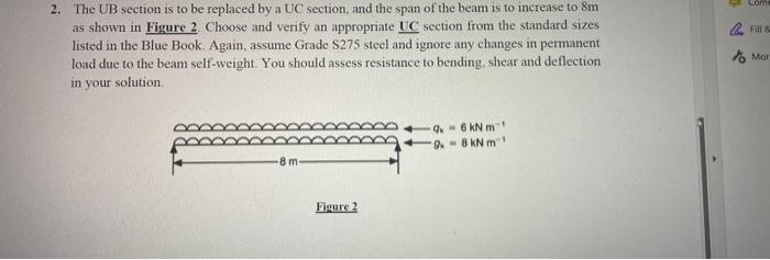 Solved 2. The UB section is to be replaced by a UC section, | Chegg.com