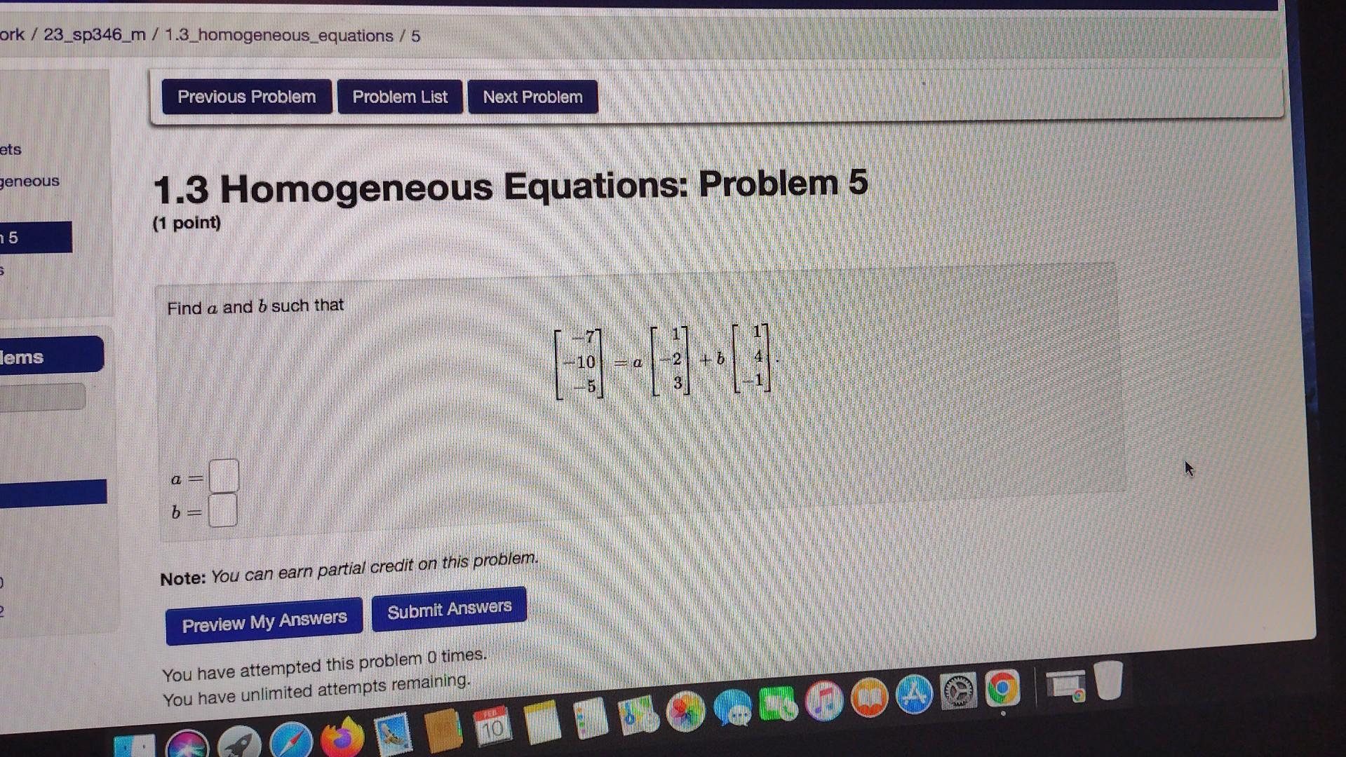 Solved /23_sp346_m /1.3_homogeneous_equations / 5 1.3 | Chegg.com