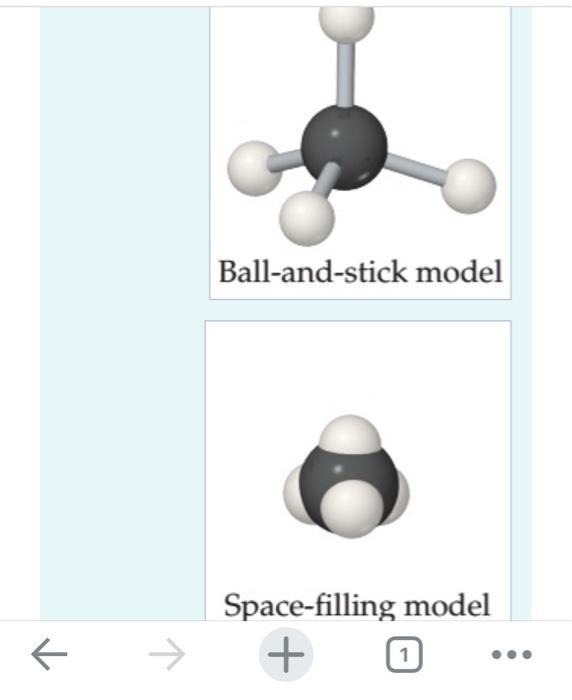 Solved Ball-and-stick model Space-filling model + ㅈ 7 > 1 | Chegg.com