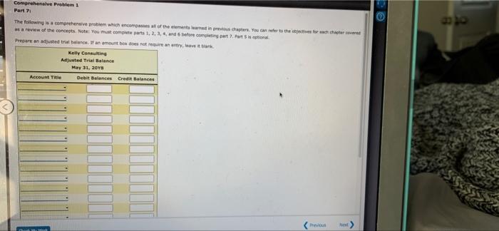 Comprehensive Problem 1 Part 7 The following is a | Chegg.com
