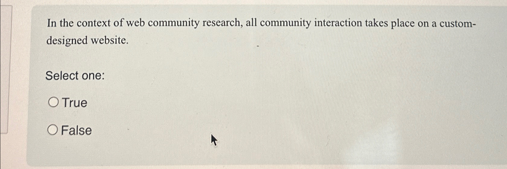 Solved In the context of web community research, all | Chegg.com