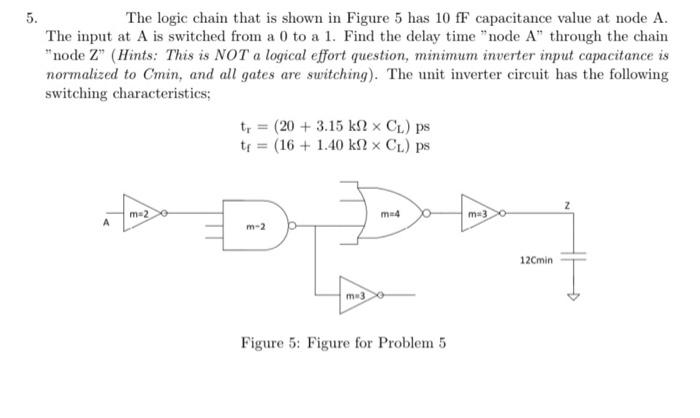 Solved 5. The logic chain that is shown in Figure 5 has 10 | Chegg.com