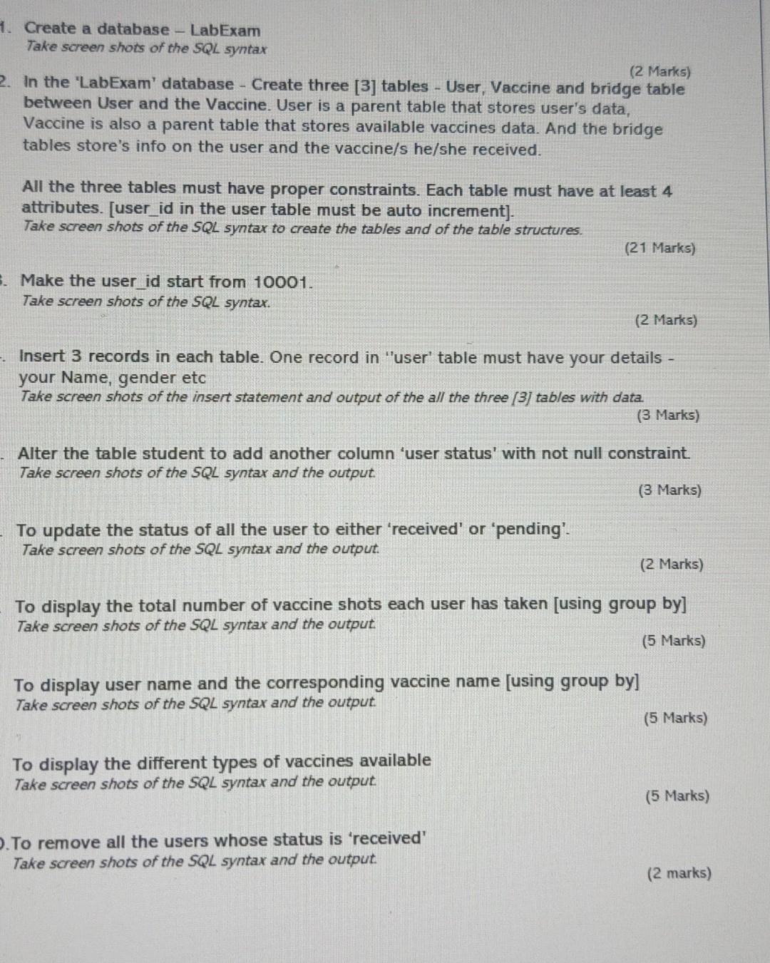Solved Database management system Use MySQL console to | Chegg.com